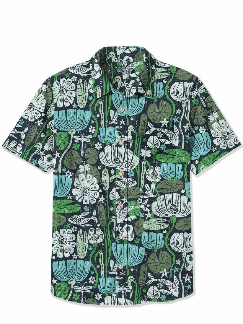 [Rebecca Elfast X Boozelele]Wonky Waterlilies Matter - 100% Cotton Shi ...
