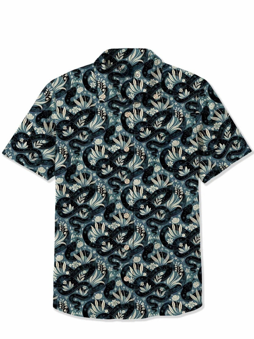 [Rebecca Elfast X Boozelele]Cosmic Serpent Teal - 100% Cotton Shirt ...